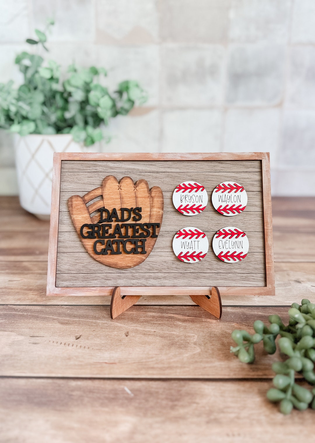 Baseball Father’s Day Frame, Father’s Day Gift, Gift for Dad, Office ...