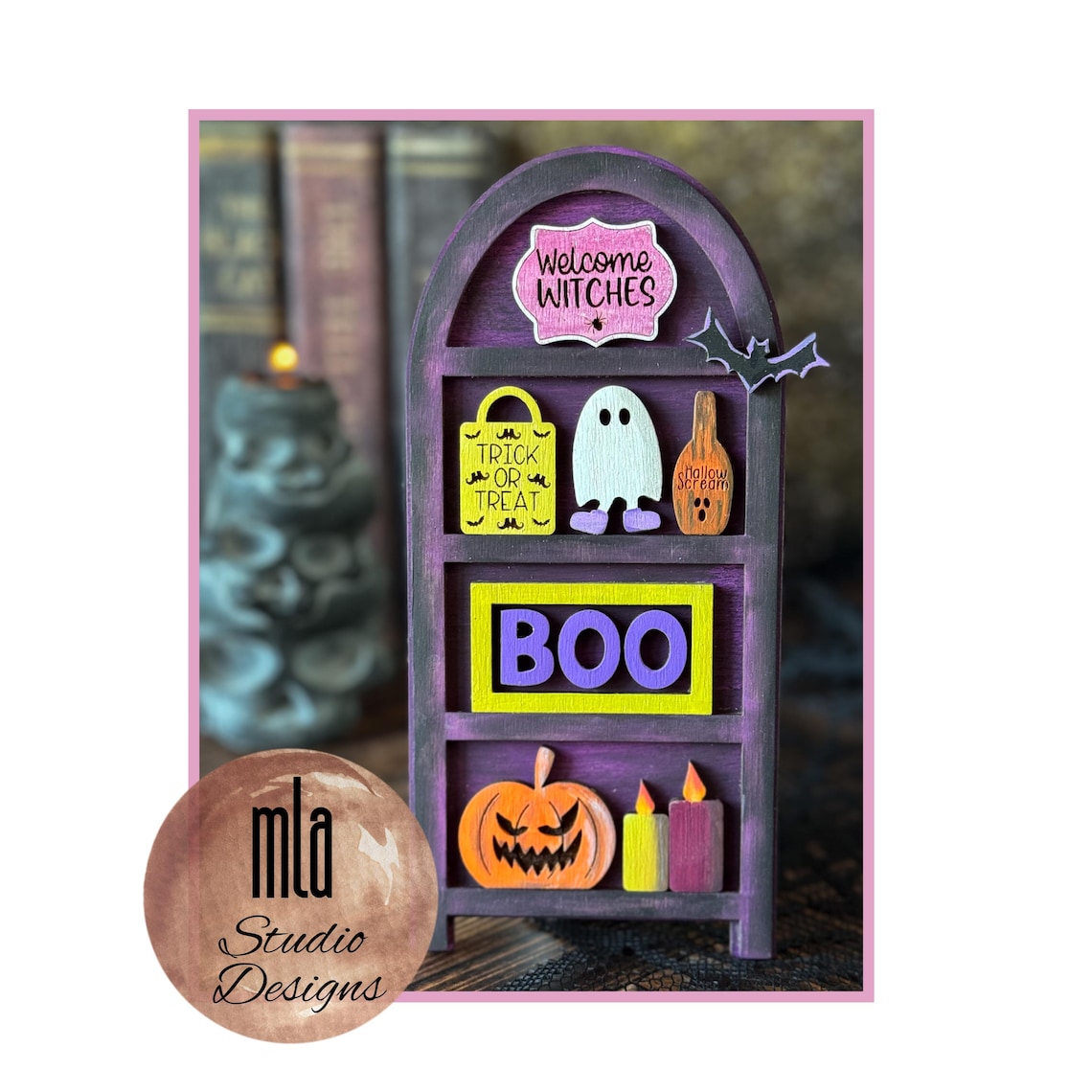 Halloween Mini Hutch DIY Kit: Spooky Shelf Sitter, Ghost & Potions - Etsy