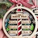 Family Christmas North Pole Ornament, Christmas Ornament, Candy Cane ...
