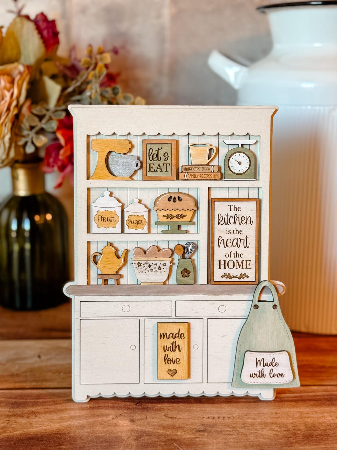 Kitchen Hutch DIY Kit, Family Hutch, Cabinet Shelf Sitter, Mini Hutch ...