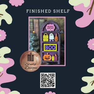 Halloween Mini Hutch DIY Kit: Spooky Shelf Sitter, Ghost & Potions - Etsy