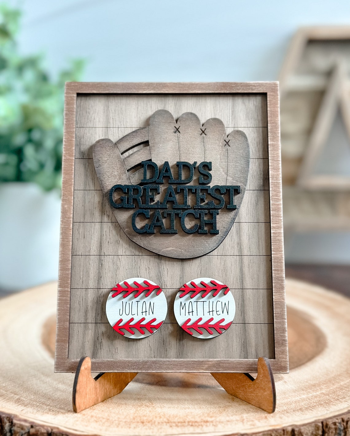 Baseball Fathers Day Frame Fathers Day Gift Gift for Dad - Etsy