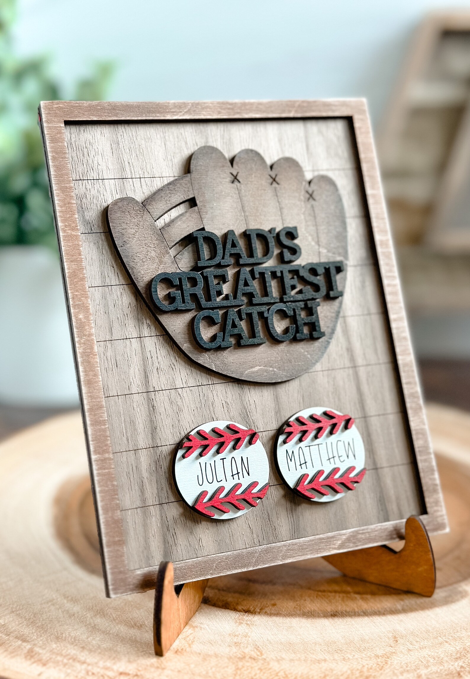 Baseball Fathers Day Frame Fathers Day Gift Gift for Dad - Etsy