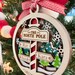Family Christmas North Pole Ornament, Christmas Ornament, Candy Cane ...