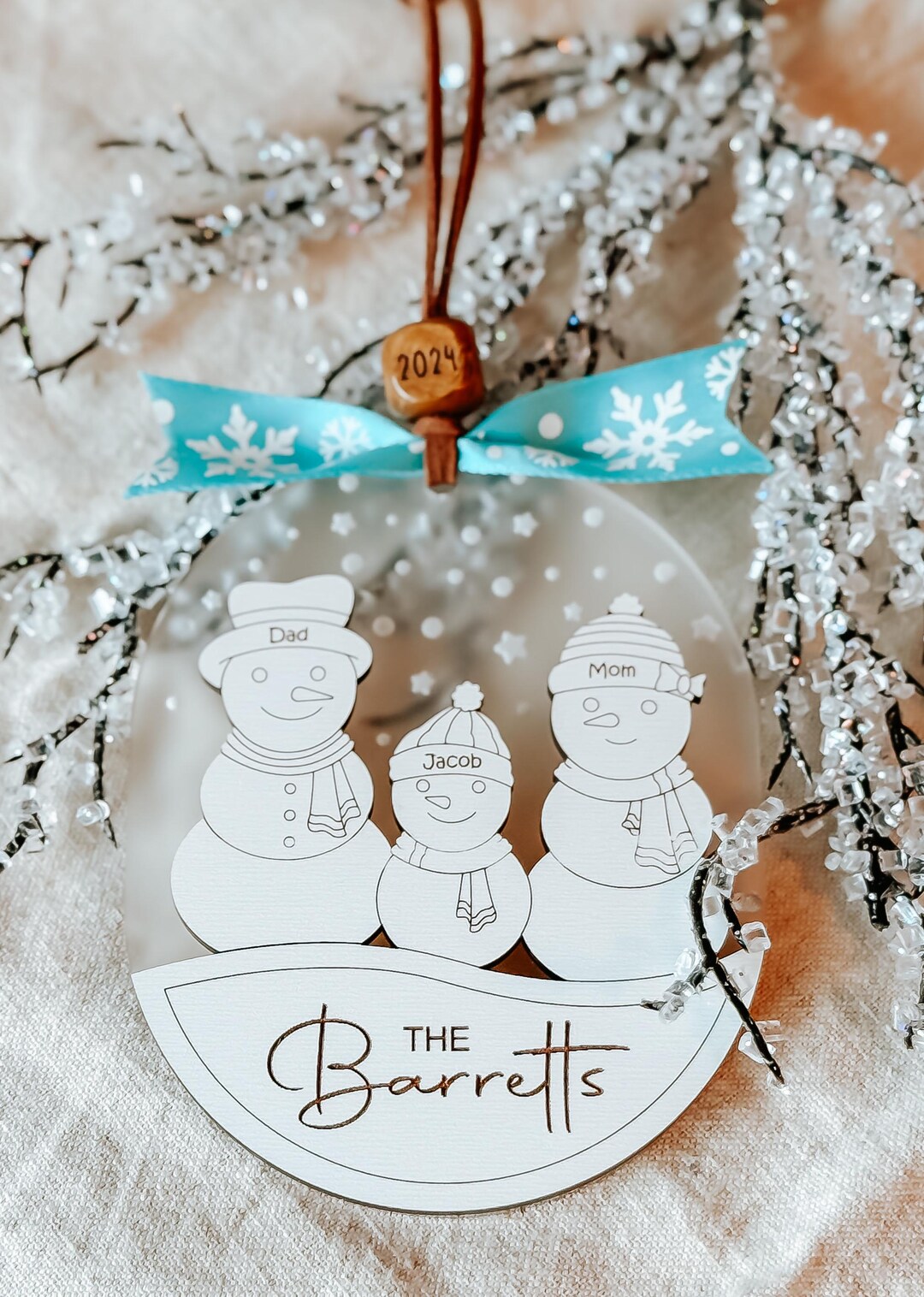 Snowman Family Christmas Ornament, Holiday Tradition, New Parent ...