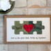 Valentines Day Frame, Customized Heart Puzzle Piece Frame, Anniversary ...