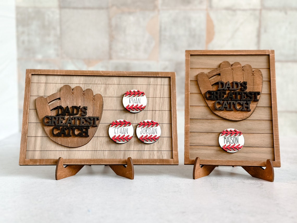 Baseball Fathers Day Frame Fathers Day Gift Gift for Dad - Etsy