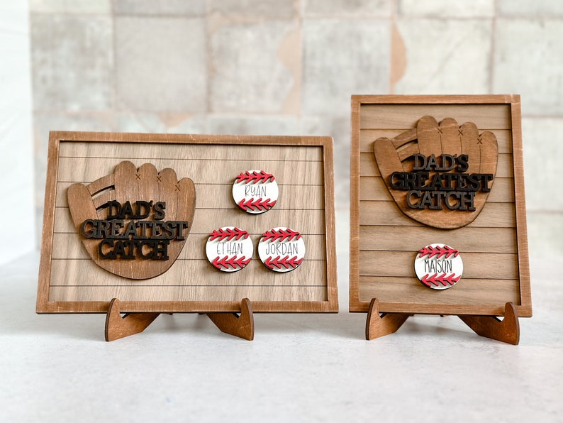 Baseball Fathers Day Frame Fathers Day Gift Gift for Dad - Etsy
