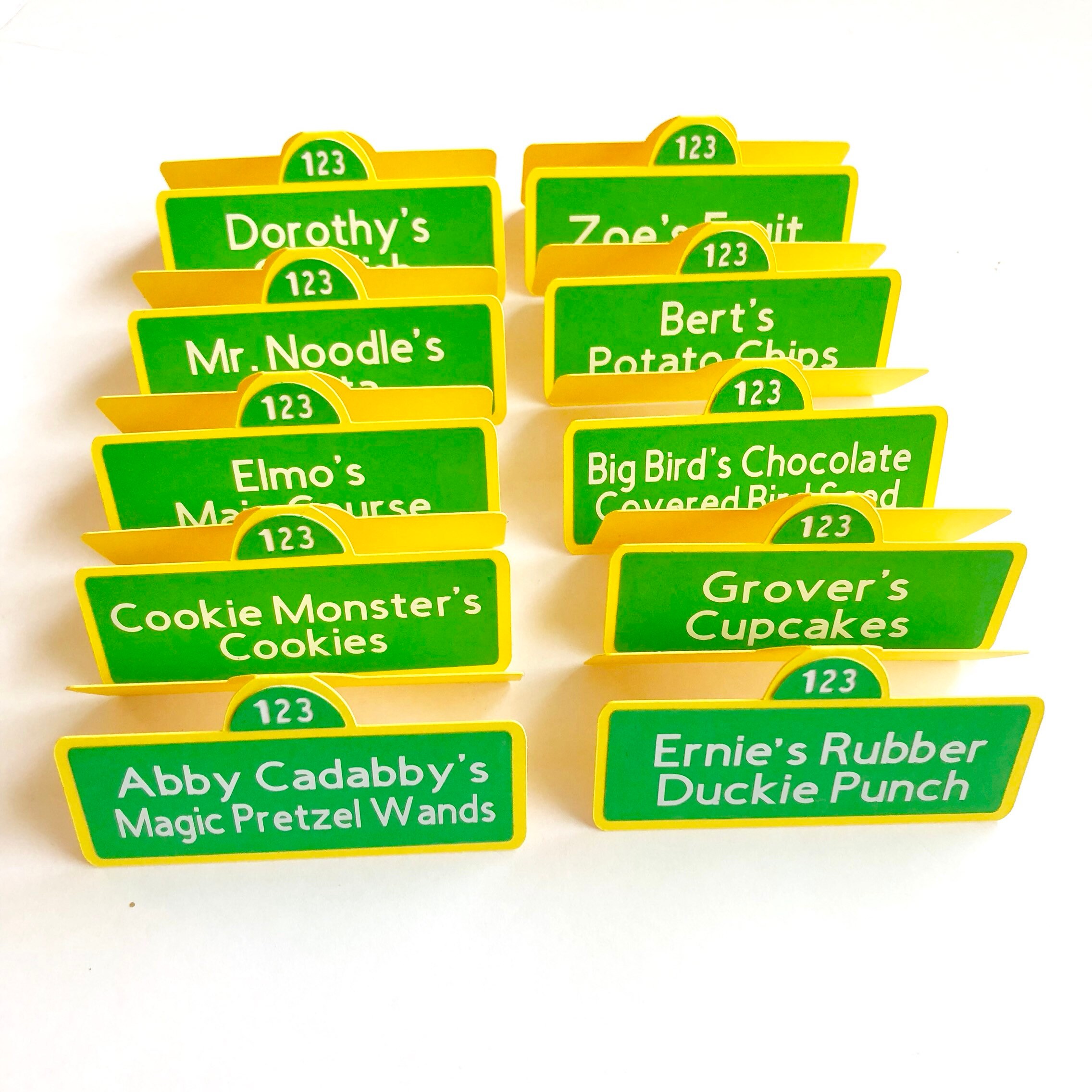 Sesame Street Printable Food Labels