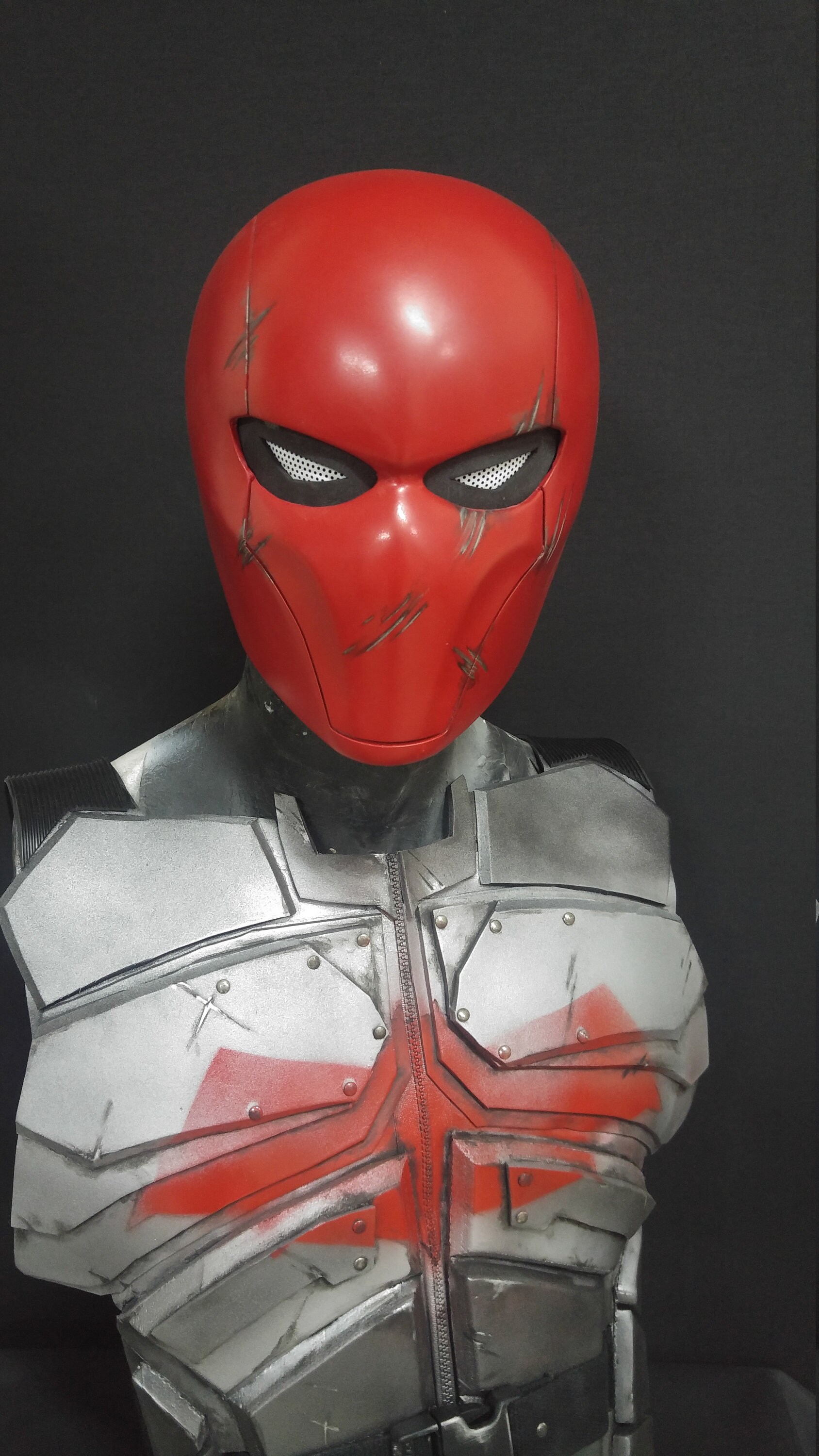 Red Hero Chest Armor Injustice 2 helmet Combined Available | Etsy UK
