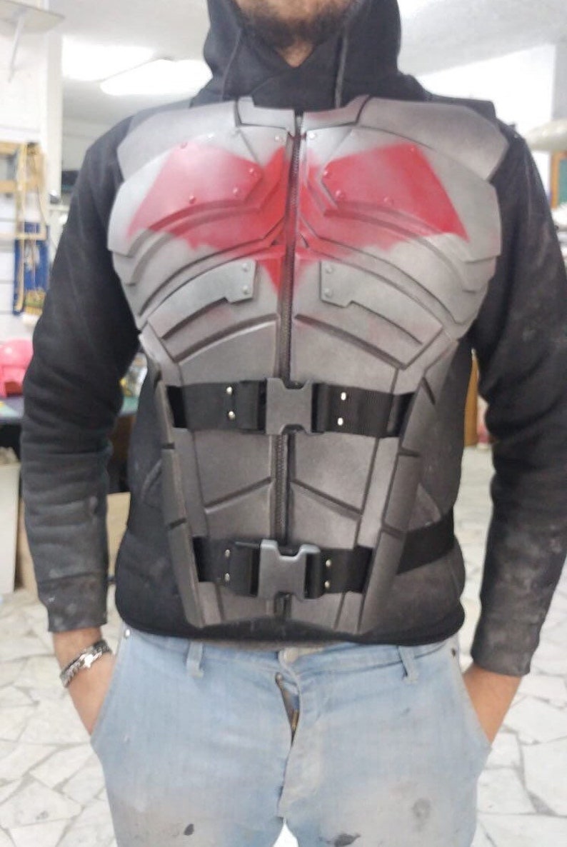 Red Hero Chest Armor Injustice 2 helmet Combined Available | Etsy UK