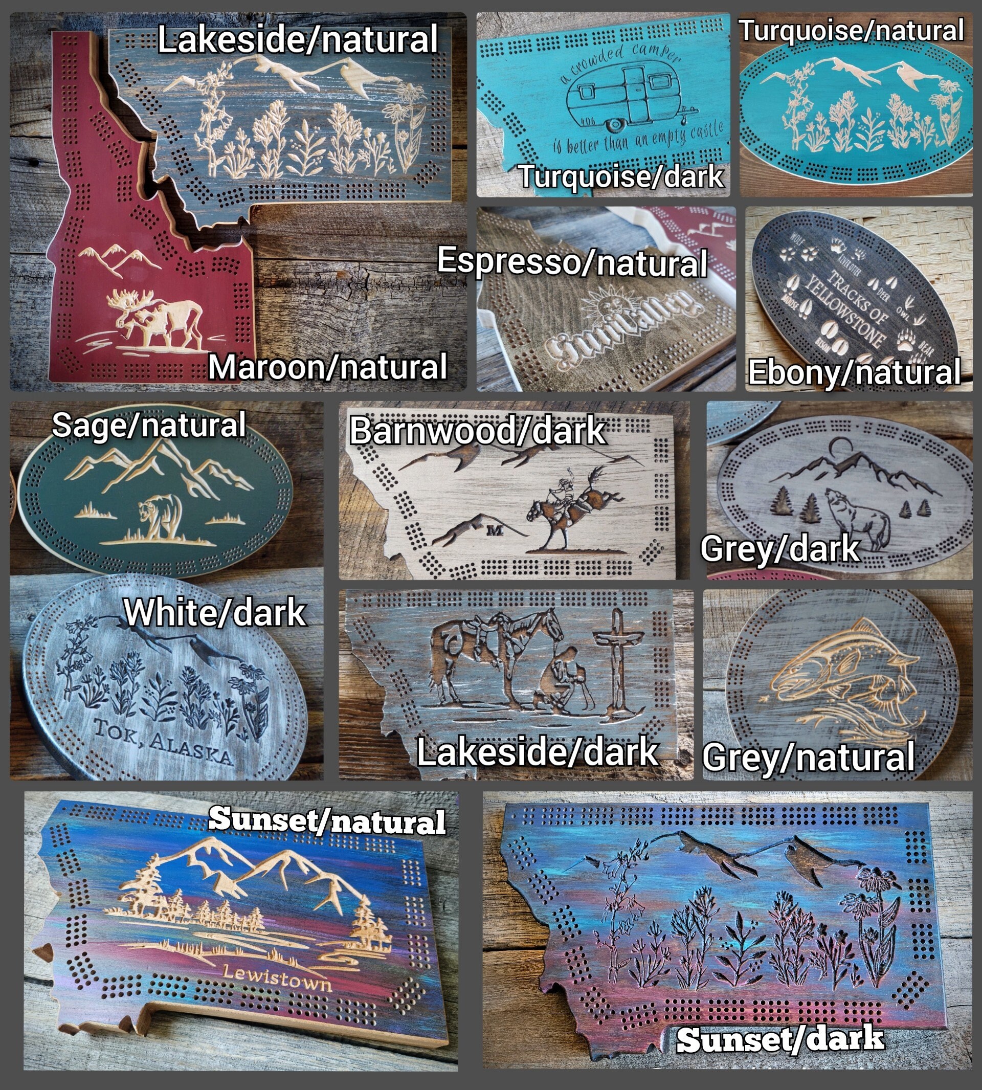 Bison Cribbage Board - Etsy