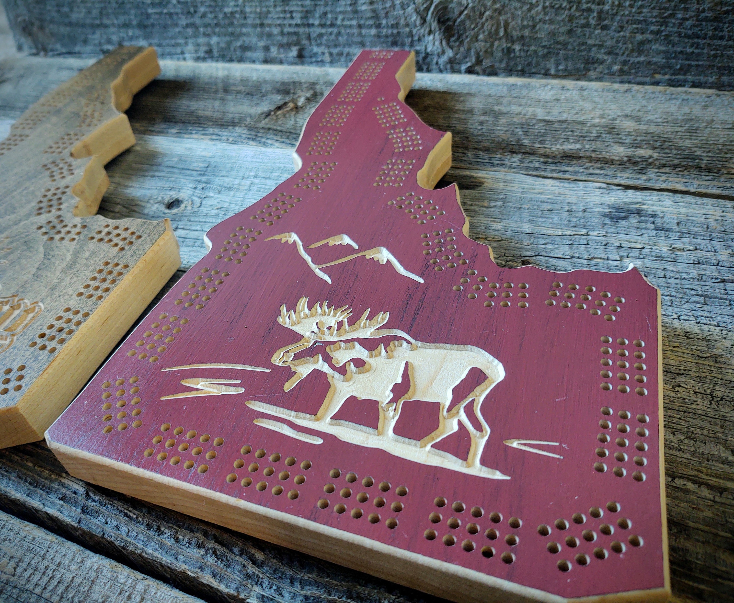 Mountain Moose Cribbage Board - Etsy
