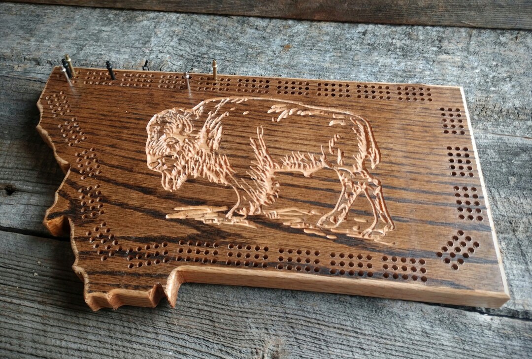 Bison Cribbage Board - Etsy