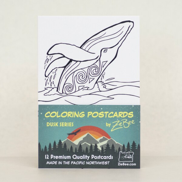 Coloring Postcards - Etsy