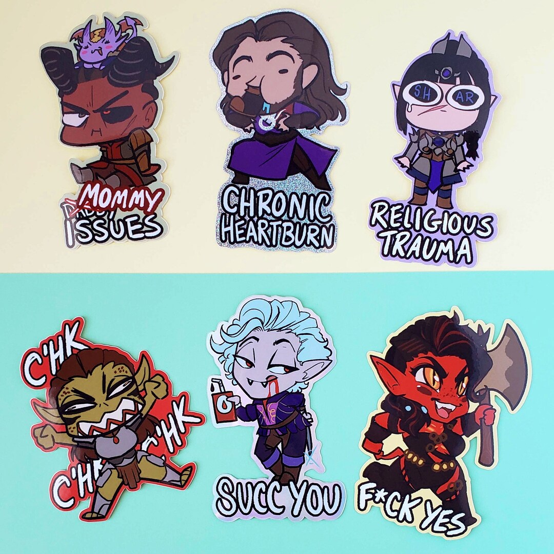 Baldur's Gate 3 Vinyl Stickers 3" - Etsy