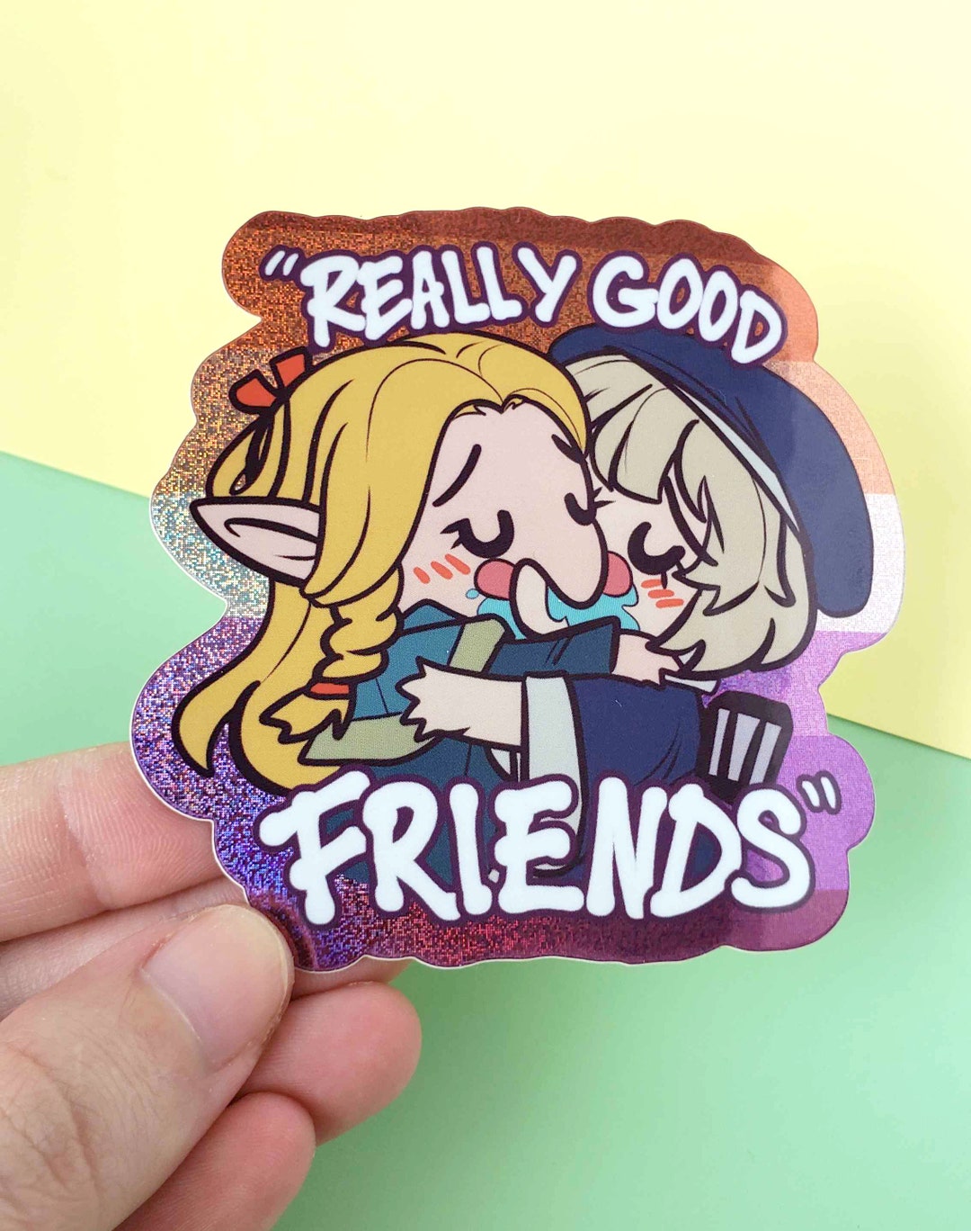 Dungeon Meshi Marcille and Falin Lesbian Vinyl Sticker 3" - Etsy
