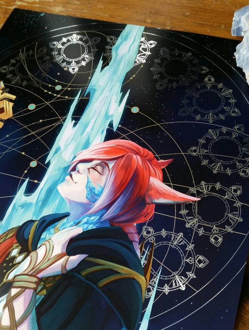 FFXIV Crystal Exarch G'raha Tia Silver Foil 11x17 - Etsy
