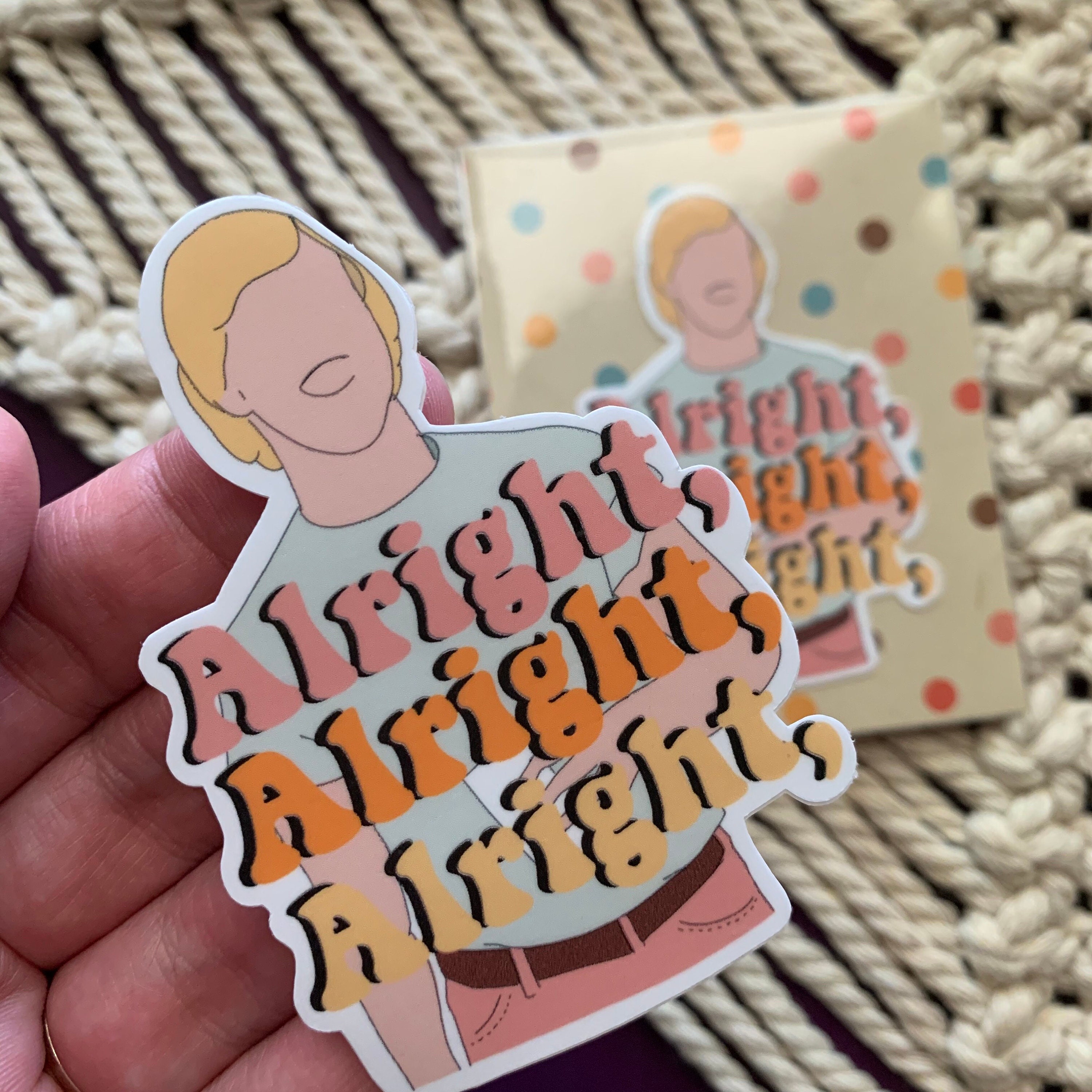Alright Alright Alright Sticker Die Cut Sticker | Etsy Australia