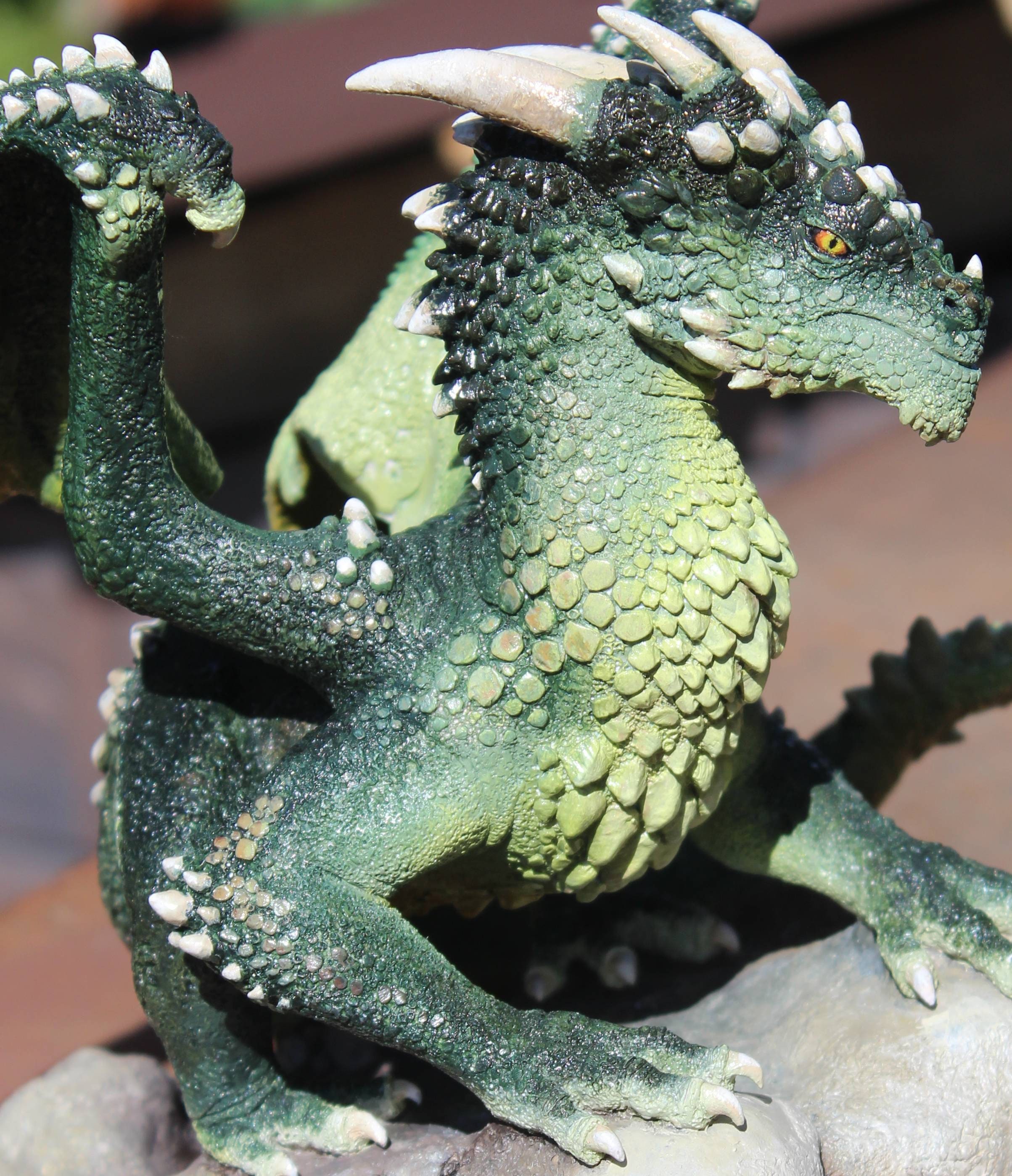 Green dragon figurine fantasy animal figurine dragon | Etsy