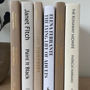 Beige and Taupe Book Stack, Cream Books, Themed Books, Bundle Set, Home ...