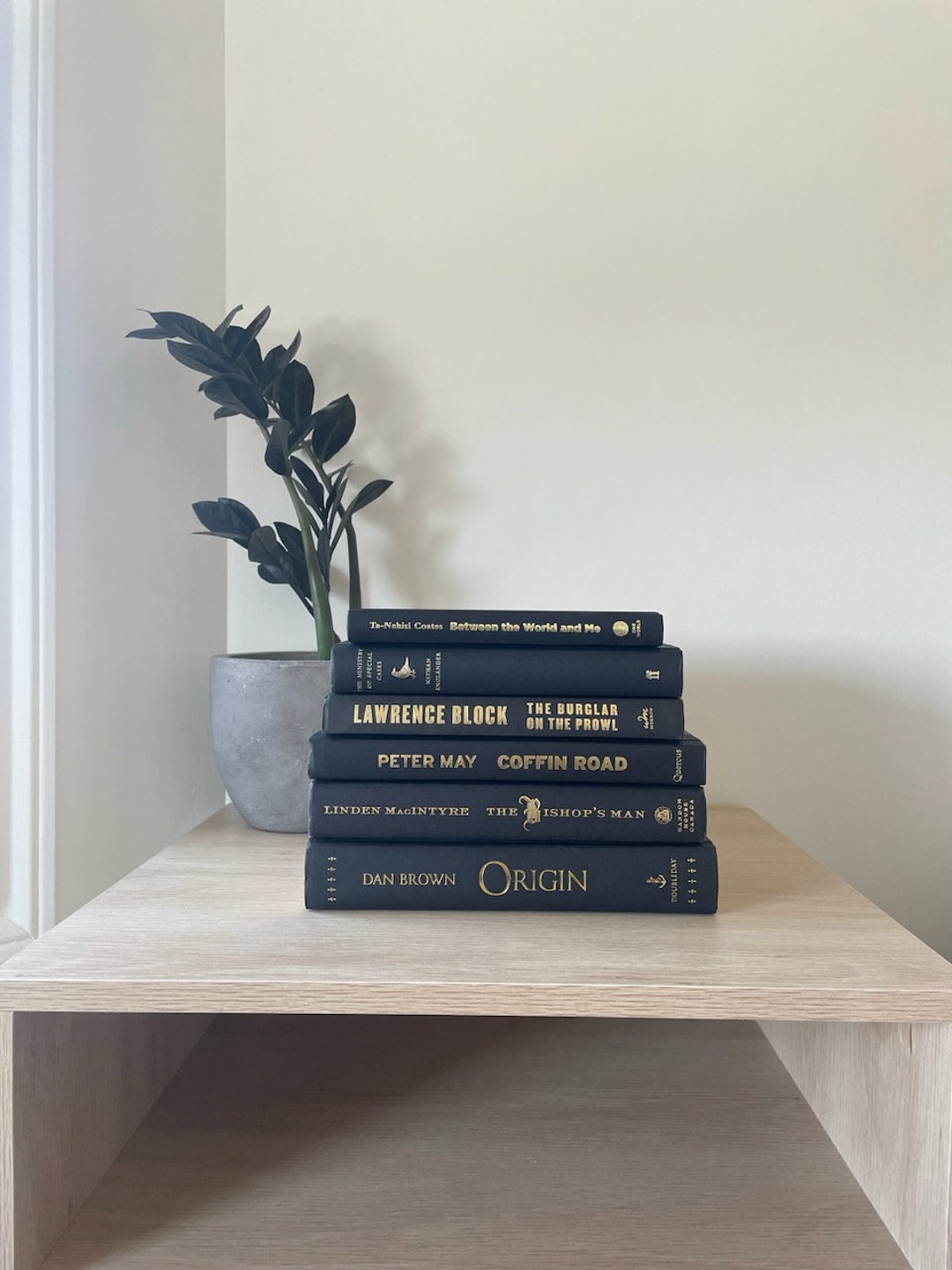 Black Book Stack, Modern Book Stack, Themed Book Stack, Decorative ...