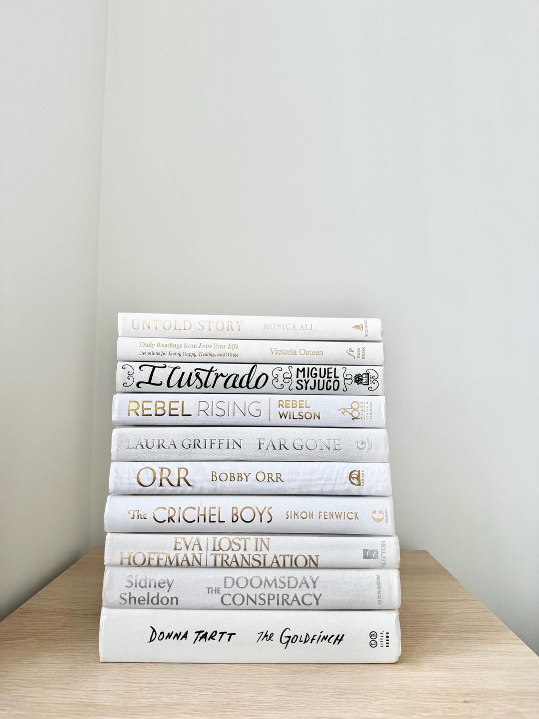 Modern White Decorative Books, Neutral Coffee Table Book Set ...