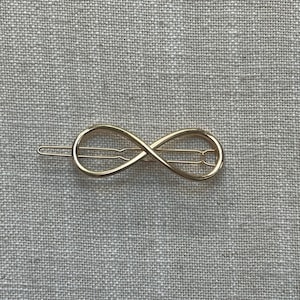 Geometric Golden Infinity Sign Hair Barrette, Gold Clips, Hair Clips ...