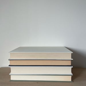 Grey and White Book Stack, Decorative Books, Book Sets, Prop Staging ...