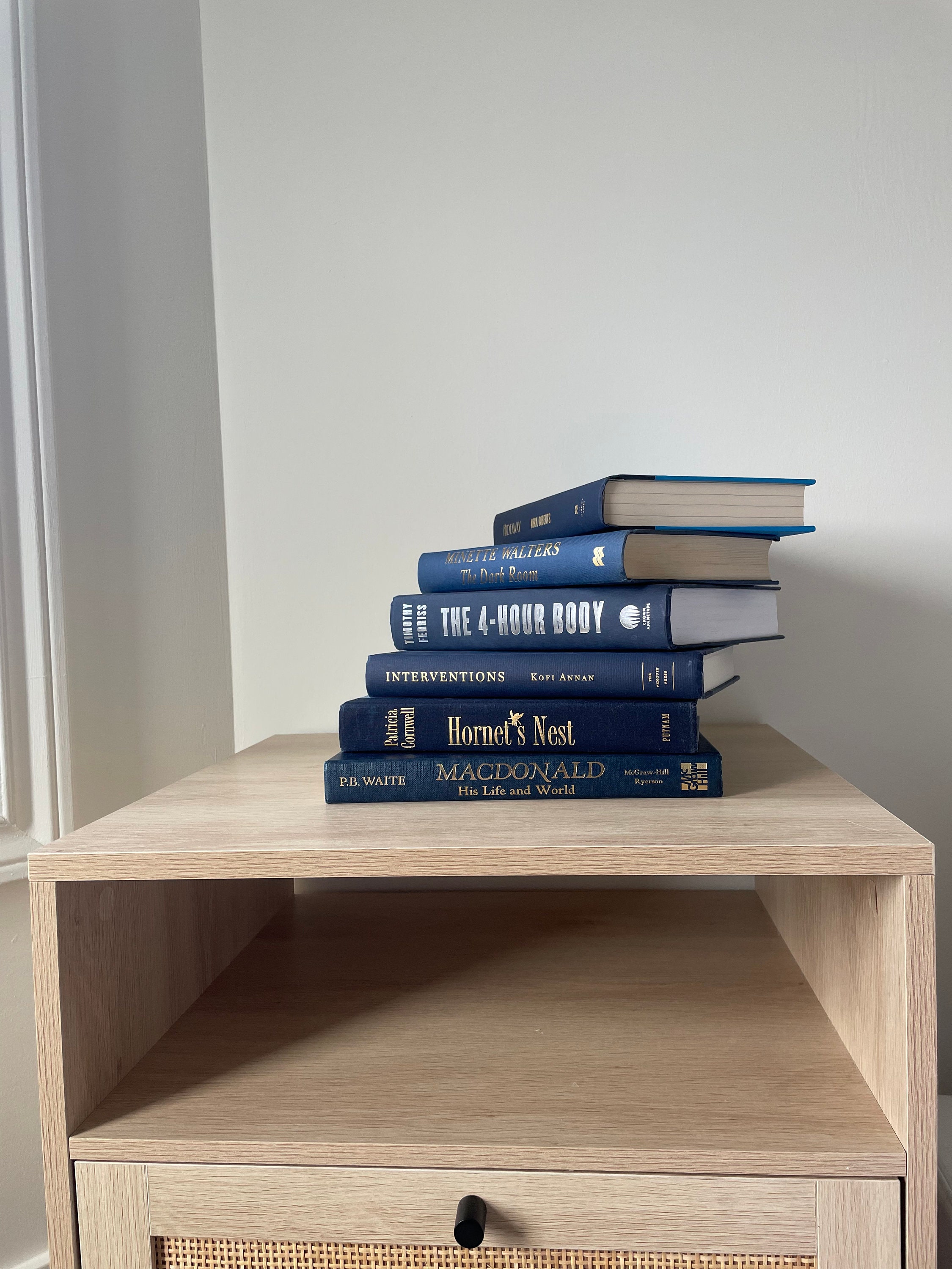 Navy Blue Decorative Book Stack: Sustainable Home Decor - Etsy