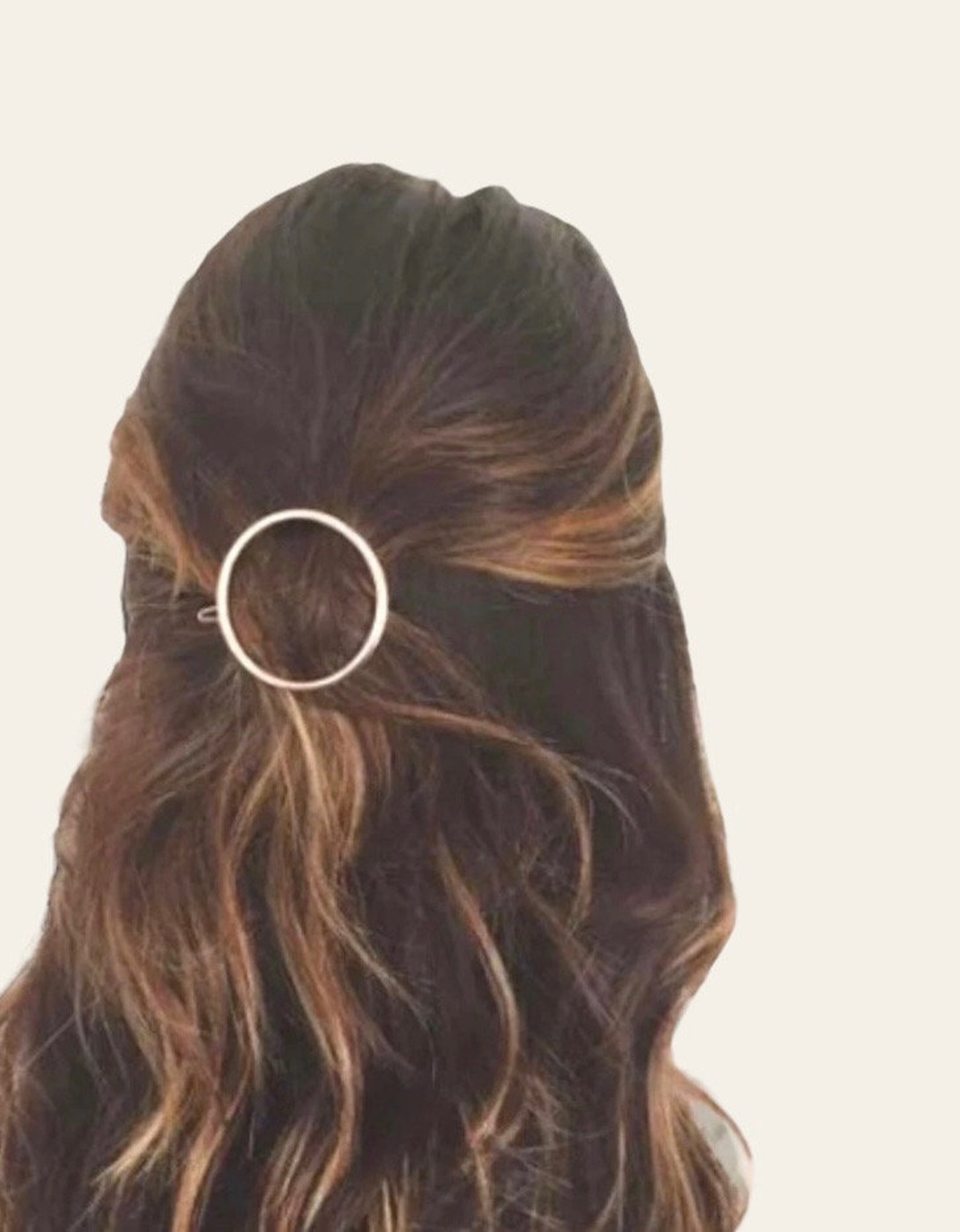 For Her Gold Circle Hair Barrette Hair Barrette Hair - Etsy