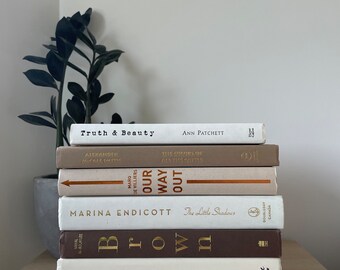 Cream and Tan Books, Neutral Book Set, Themed Book Bundles, Colourful ...