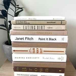Neutral Book Stack, Decorative Book Set, Themed Book Bundles, Colourful ...