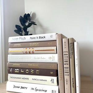 Neutral Book Stack, Decorative Book Set, Themed Book Bundles, Colourful ...
