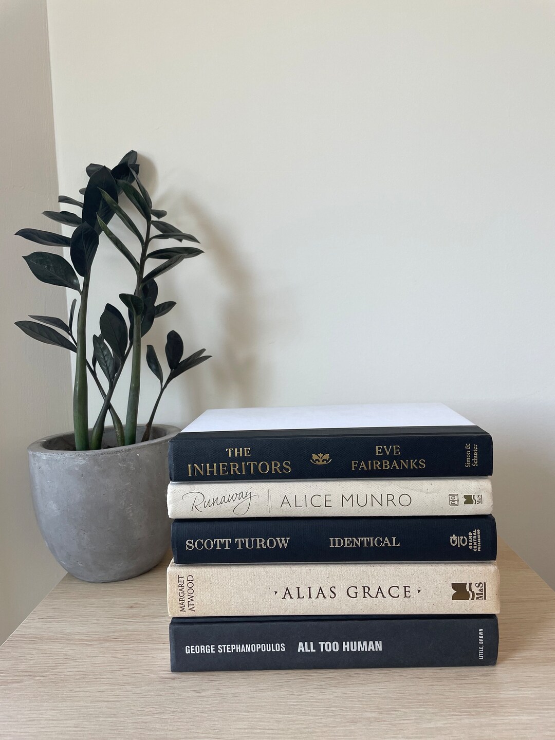 Black and Beige Books, Themed Book Stack, Decorative Books, Interior ...