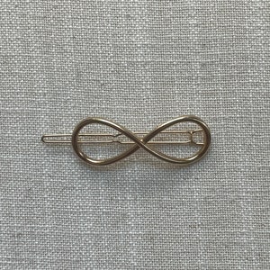 Geometric Golden Infinity Sign Hair Barrette, Gold Clips, Hair Clips ...