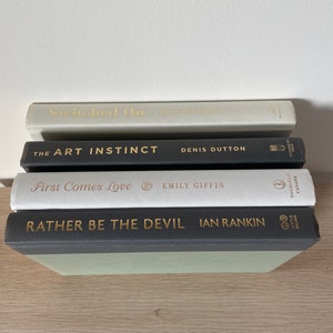 Grey and White Book Stack, Decorative Books, Book Sets, Prop Staging ...