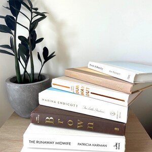 Cream and Tan Books, Neutral Book Set, Themed Book Bundles, Colourful ...