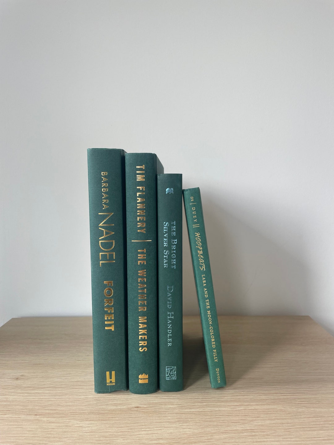 Green Book Stack, Themed Book Stacks, Colourful Book Sets, Home Decor ...