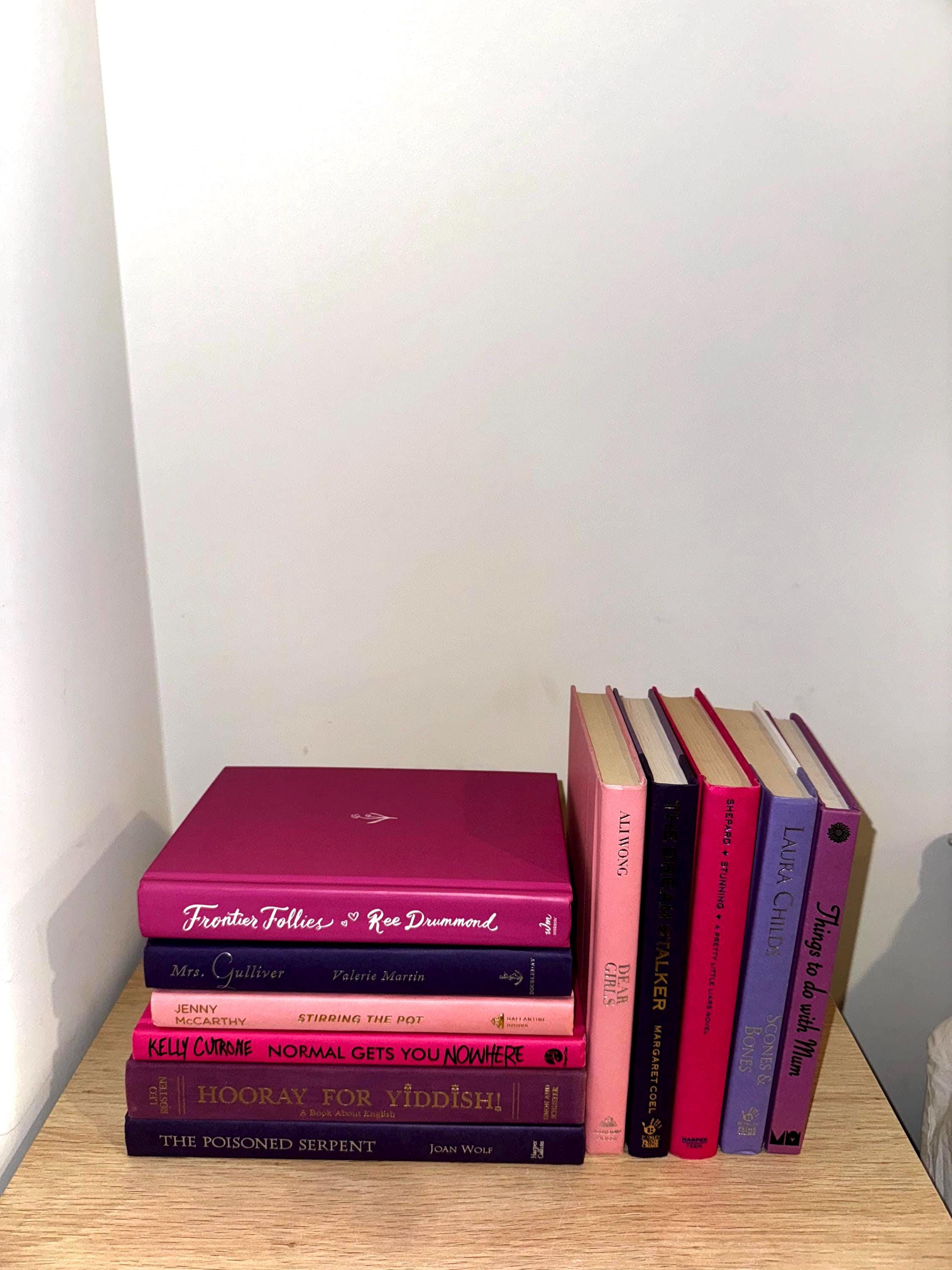 Pink & Purple Decorative Book Bundle: Interior Design Staging - Etsy
