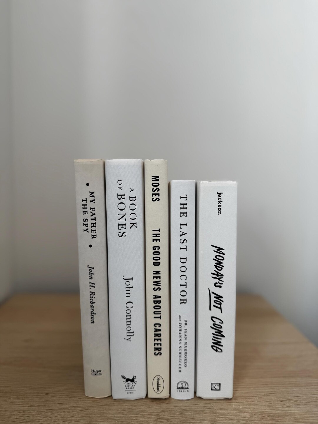 Ivory and White Books, Muted Book Stack, Decorative Book Set, Neutral ...