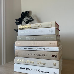 Neutral Book Stack, Decorative Book Set, Themed Book Bundles, Colourful ...