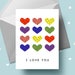 Printable Pride Hearts Greeting Card, LGBTQ Pride, Gay Pride, 5 by 7 ...