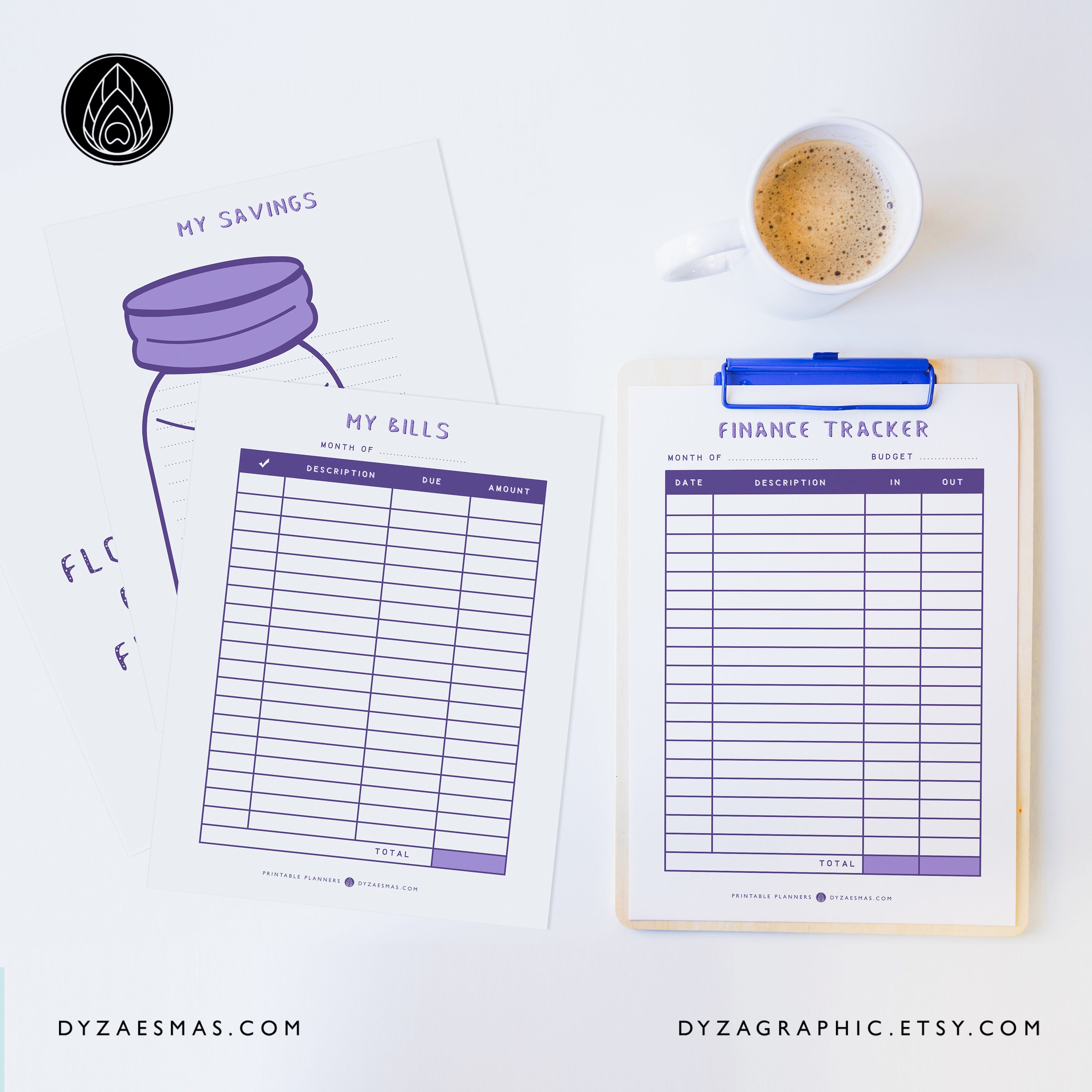 PRINTABLE Monthly Finance Tracker, Savings Tracker, Monthly Bills ...
