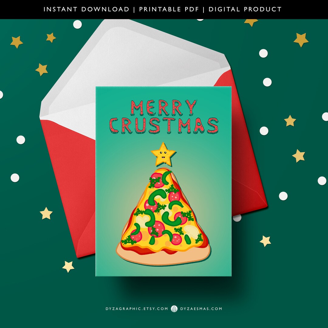 PRINTABLE Merry Crustmas Greeting Card With Freebie, Christmas Card ...