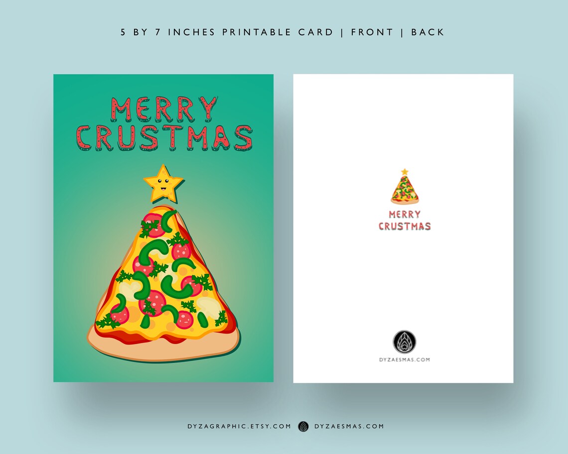 PRINTABLE Merry Crustmas Greeting Card With Freebie, Christmas Card ...