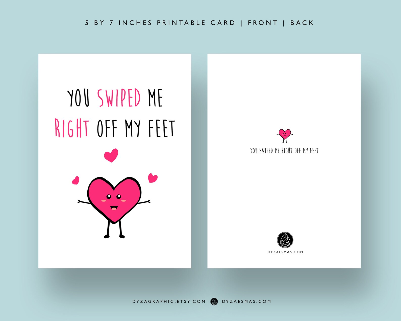 PRINTABLE You Swiped Me Right off My Feet Greeting Card, Anniversary ...