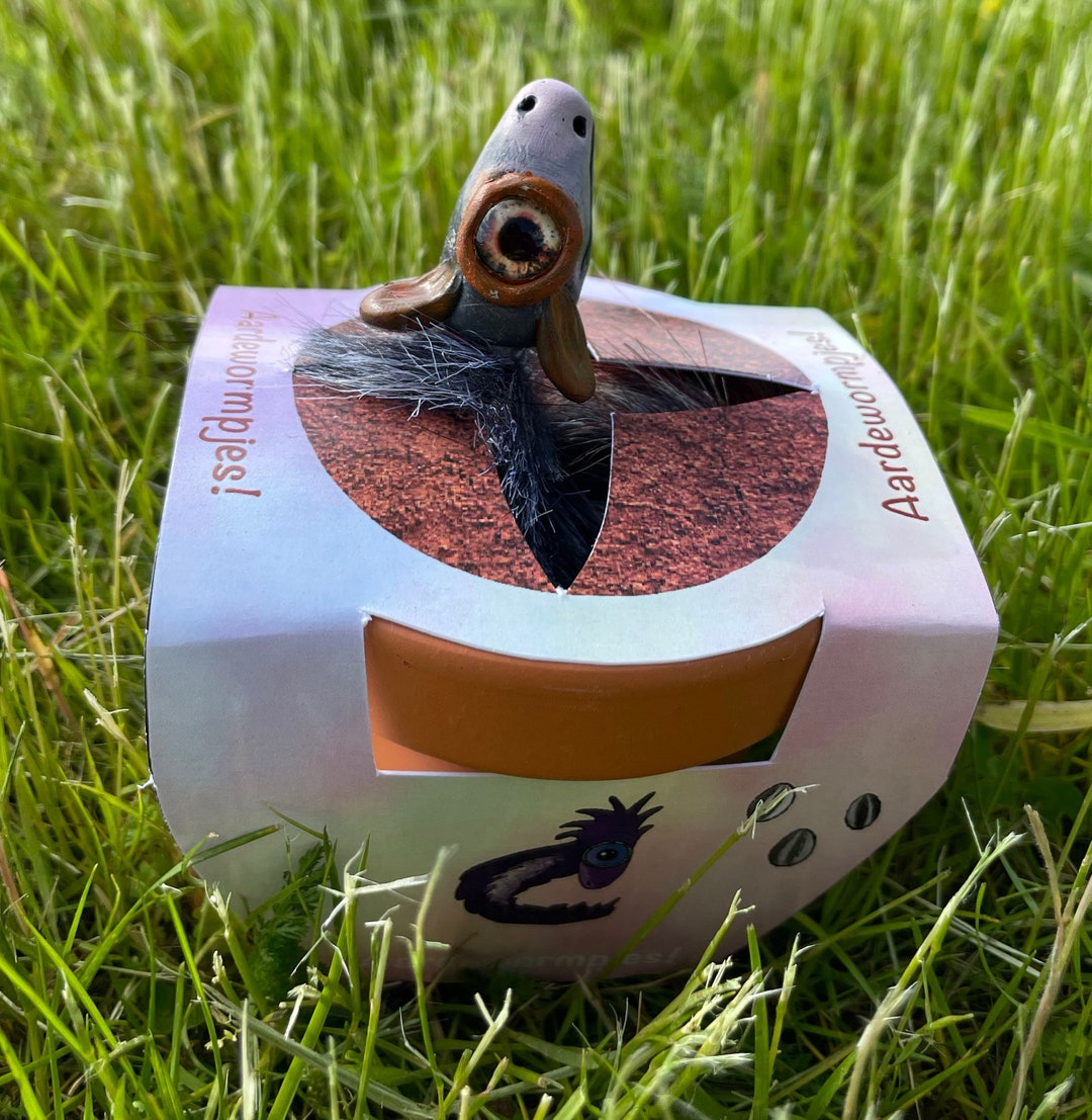 Cute Earth Worm Posable Art Doll, Fantasy Artdoll Creature, Brown - Etsy