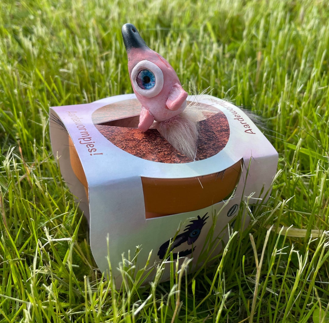 Cute Earth Worm Posable Art Doll, Fantasy Artdoll Creature, Pink - Etsy
