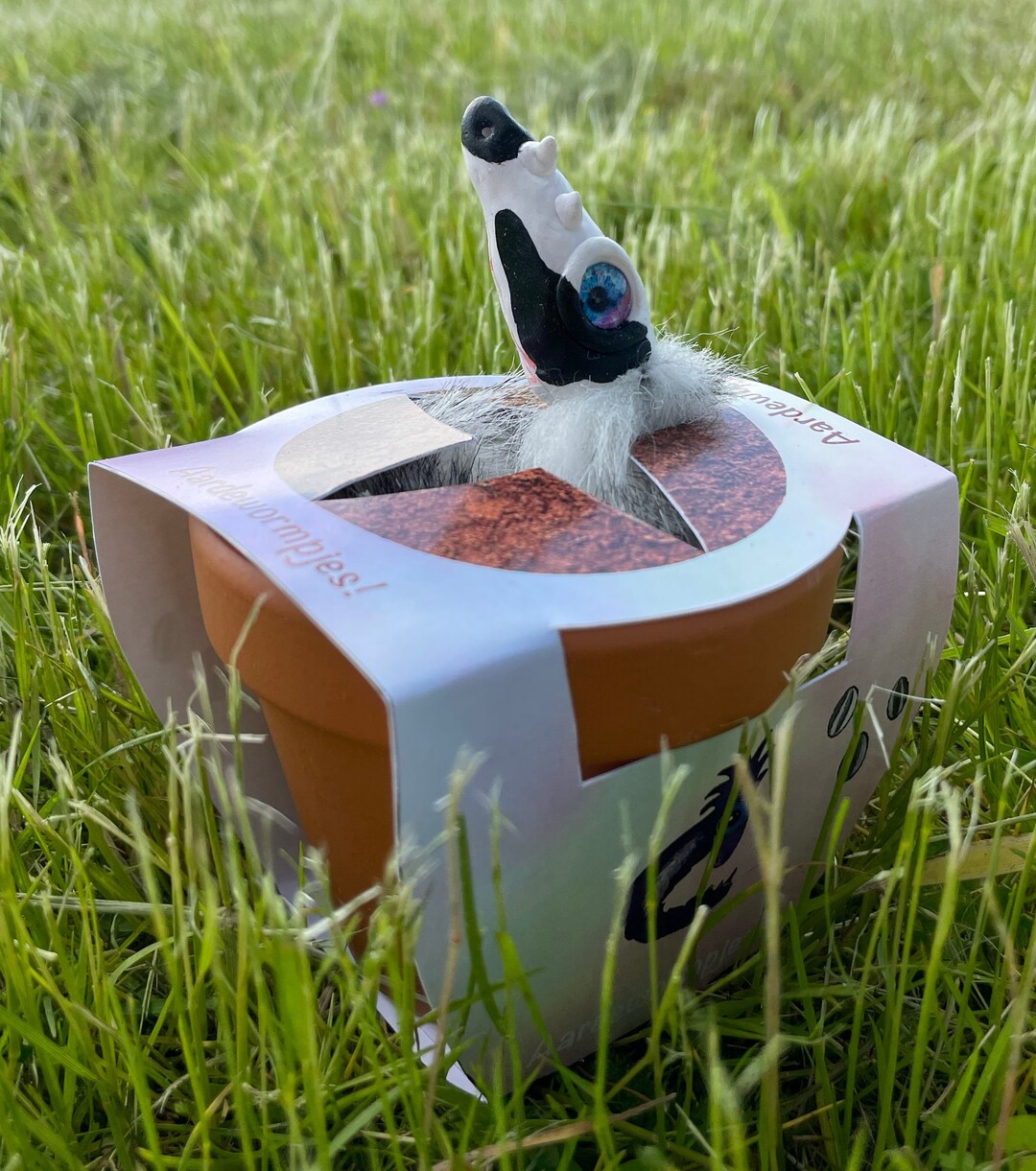 Cute Earth Worm Posable Art Doll, Fantasy Artdoll Creature, Black and ...